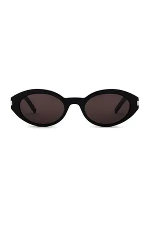 Saint Laurent Oval Sunglasses - Black