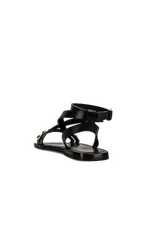 Alaïa Flat Ankle Strap Sandals