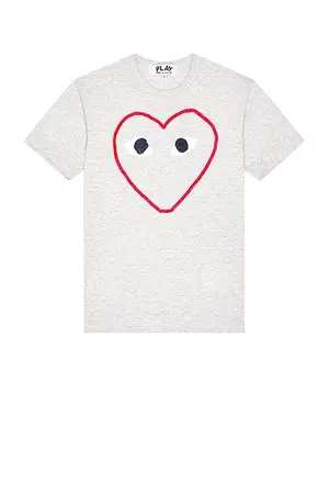 Play Comme Des Garcon Heart Logo Tee - Grey