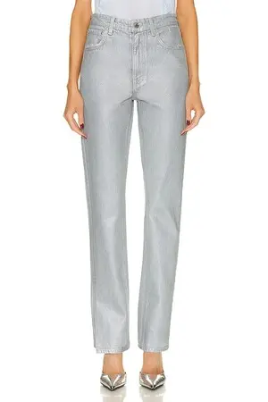 GRLFRND Harlow Coated High Rise Boot Jeans - Silverado