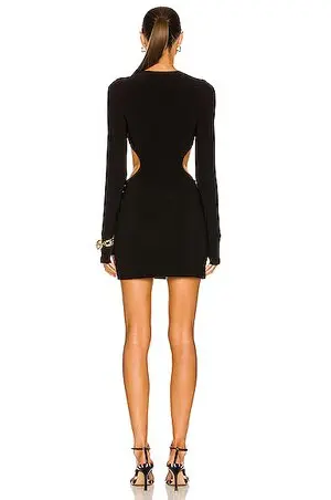 Norma Kamali Long Sleeve Mini Cut Out Dress