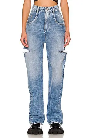 MAISON MARGIELA 5 Pocket Side Slit Jeans In Medium Wash - Denim
