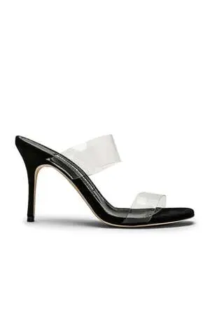 Manolo Blahnik Pvc Scolto 90 Sandal - Black