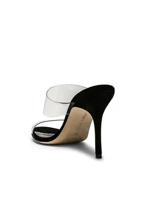Manolo Blahnik Pvc Scolto 90 Sandal - Black