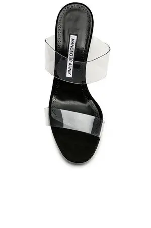Manolo Blahnik Pvc Scolto 90 Sandal - Black