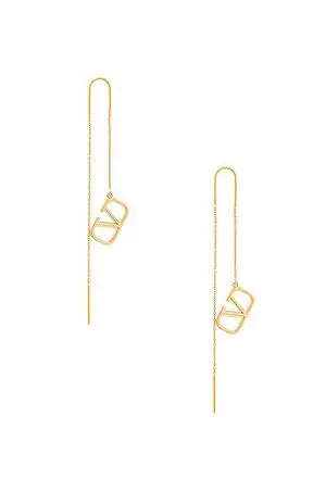Valentino Garavani Vlogo Signature Drop Earrings - Oro