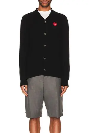Play Comme Des Garcon Invader Cardigan
