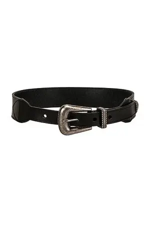 Saint Laurent Folk Buckle Belt - Nero