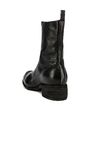 Guidi Full Grain Horse Front Zip Boot - Black