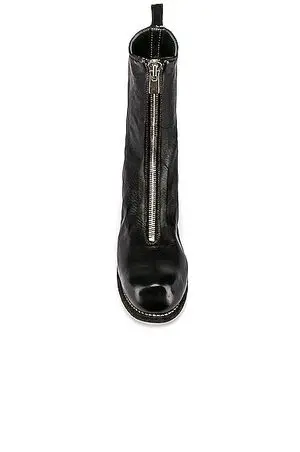 Guidi Full Grain Horse Front Zip Boot - Black