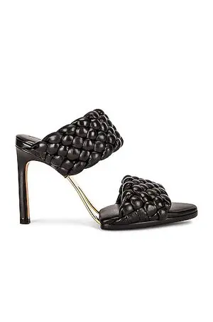 Bottega Veneta Lido Woven Leather Sandals - Black