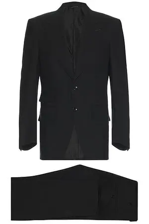 TOM FORD Atticus Plain Weave Suit - Black