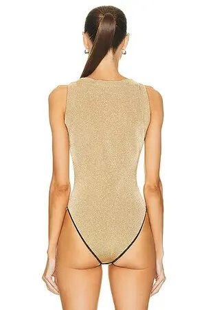 Alaïa Metallic Knit Bodysuit