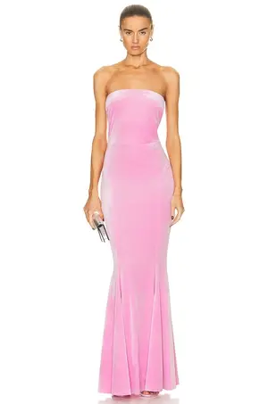 Norma Kamali Strapless Fishtail Gown