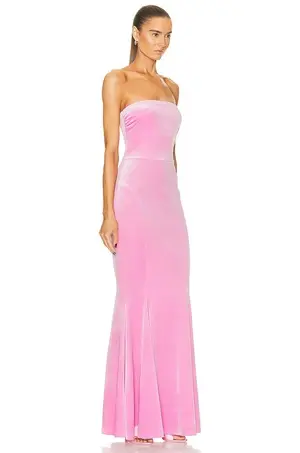 Norma Kamali Strapless Fishtail Gown