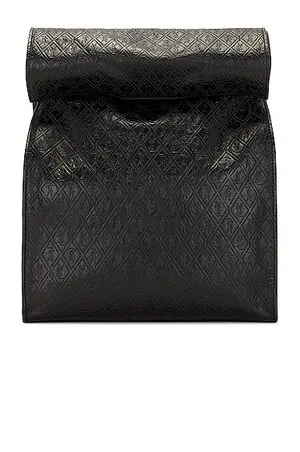 Saint Laurent Monogram Embossed Pouch - Black