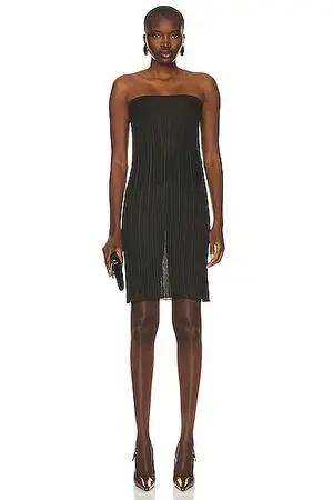 Saint Laurent Sheer Strapless Dress - Ebene
