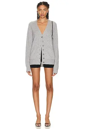 Eterne Theodore Cardigan 100% Cashmere - Grey