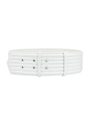 Alaïa Padded Leather Belt - Blanc