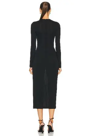 FLEUR DU MAL Midi Dress With Side Snaps