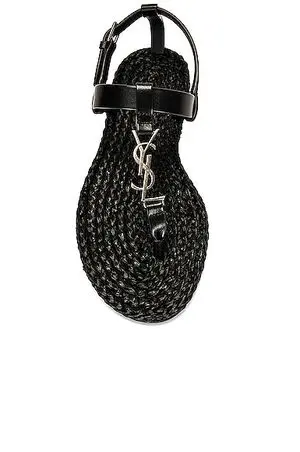 Saint Laurent Cassandra Flat Sandals