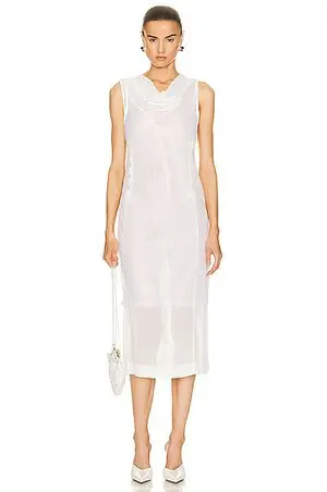 Bottega Veneta Double Layer Dress - Chalk