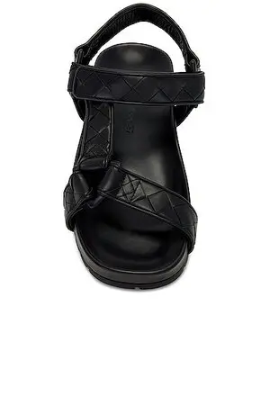 Bottega Veneta Woven Leather Trip Flat Sandals