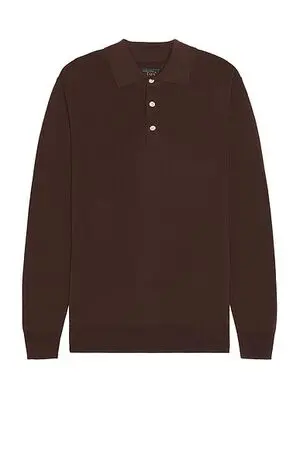 BEAMS Knit Polo - Brown