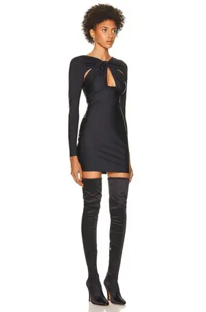 Coperni Cut Out Draped Mini Dress
