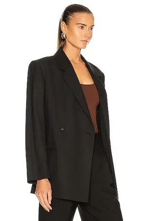 TOTEME Double Breasted Blazer - Black