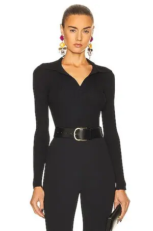 Saint Laurent Ribbed V-neck Sweater
