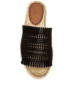 Alaïa Perforated Suede Espadrille Flats