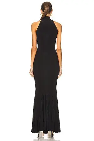 Norma Kamali Turtleneck Strapless Fishtail Gown