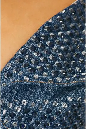 AREA Crystal Embellished Cup Mini Dress