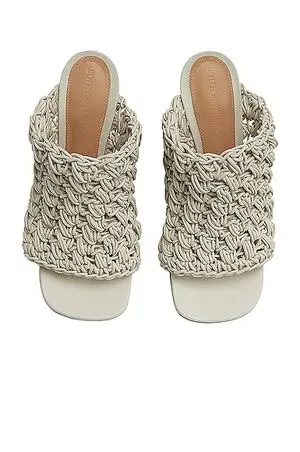 Bottega Veneta The Board Mules In Crochet Textile - Wax