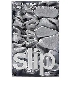 Slip Scrunchies Set Of 3 - Silver