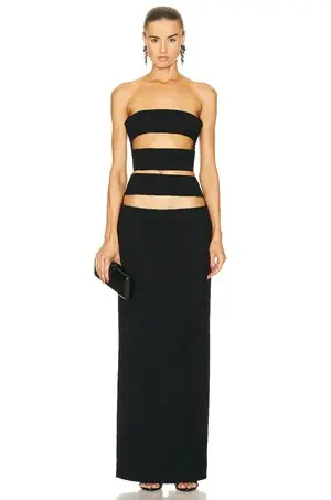 MONOT Horizontal Cutout Bandage Maxi Dress