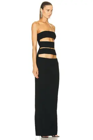 MONOT Horizontal Cutout Bandage Maxi Dress