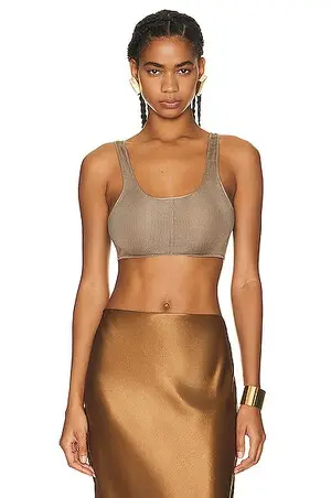 Saint Laurent Knit Bralette - Sable