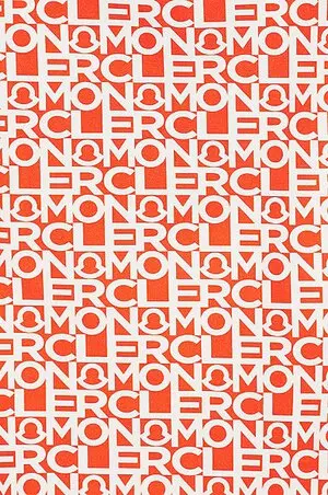 Moncler Logo Print Scoop Neck One Piece Swimsuit - Orange