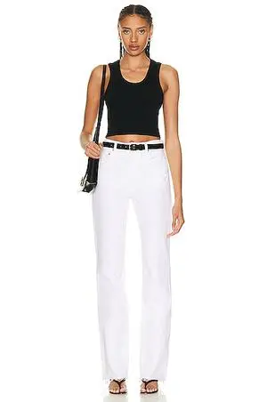 AGOLDE Cropped Poppy Tank - Black