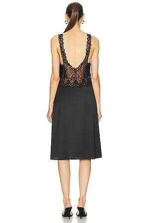 Saint Laurent Satin Lace Dress