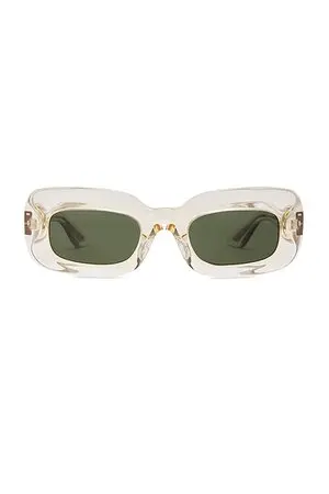 Oliver Spencer X Khaite 1966c Rectangle Sunglasses - Transparent Yellow