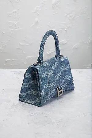 Balenciaga Small Hourglass Top Handle Bag - Blue