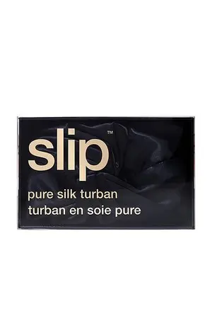 Slip Pure Silk Turban - Black