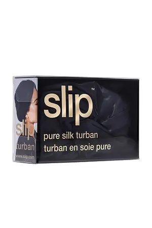 Slip Pure Silk Turban - Black