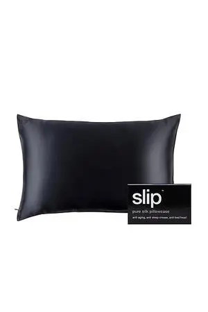 Slip Queen/standard Pure Silk Pillowcase - Black