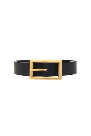 Saint Laurent Rectangle Buckle Belt - Nero