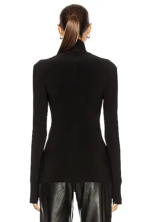 Norma Kamali X Lifestyle Slim Fit Long Sleeve Turtleneck Top