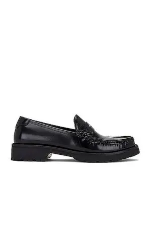 Saint Laurent Calfskin Leather Loafers - Nero